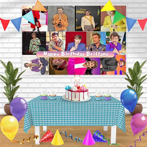 Pedro Pascal Pp Bn Birthday Banner Personalized Party Backdrop Decorat