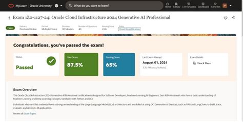 Saikat Pal On Linkedin Oracleuniversity Oraclecloud Generativeai Certification…