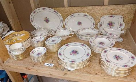 Large Set Of Lenox Lenox Rose Pattern China Mark Van Hook Auctioneer