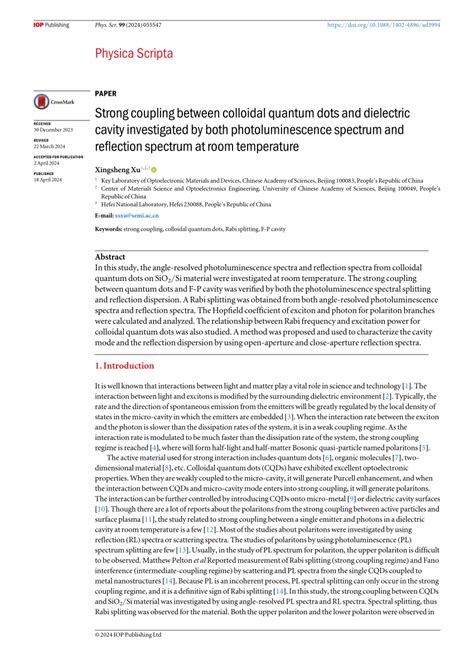 Strong Coupling Between Colloidal Quantum Dots And Dielectric Cavity
