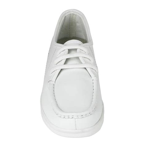 Cobbie Cuddlers Womens Etta Leather Duty Oxford Wide Width White