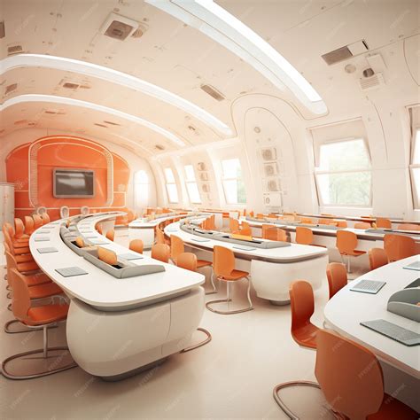 Free Ai Image View Of Futuristic And High Tech Classroom For Students
