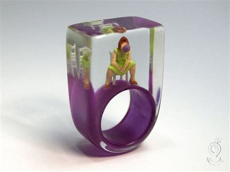 Bubble Gum Queen Cheeky Figures Ring With A Woman Sitting On Etsy
