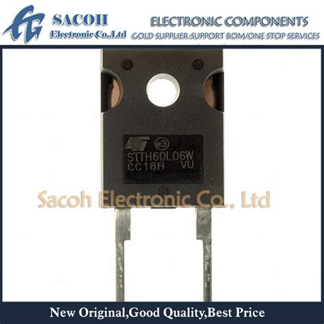 Free Shipping 5pcs Stth60l06w Stth60l04w Stth60r04w To 247 60a 600v