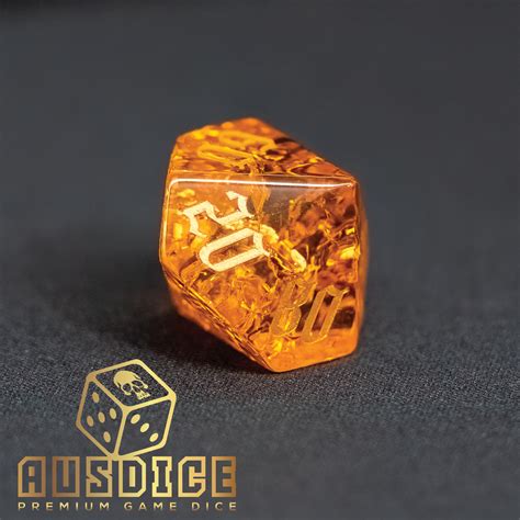Flame Polyhedral Dice Set Ausdice