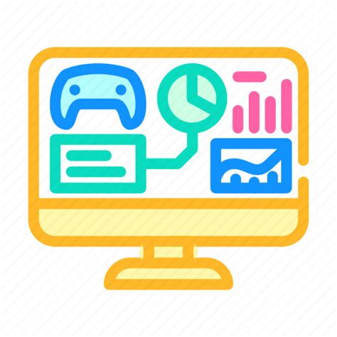 Analytics Game Development Software Computer Screen Icon