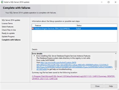 Windows Update Error While Trying To Update Sql Server 2014 Service