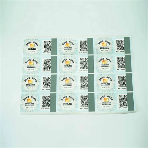 Waterproof Paper Qr Code Adhesive Stickers Printing Square Label On