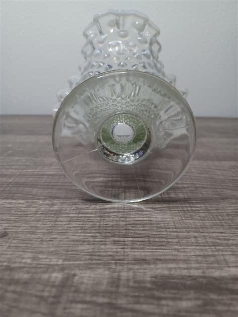 Vintage Fenton Glass French Opalescent Hobnail Vase Etsy