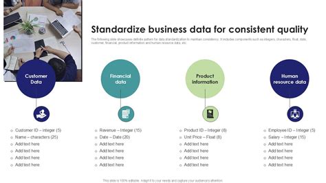 Standardize Business Data For Data Management Process Improvement Plan