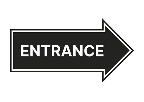 Personalize This Simple Monocolor Entrance Arrow Sign Design Online