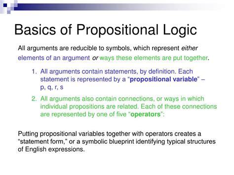 PPT An Introduction To Propositional Logic PowerPoint Presentation