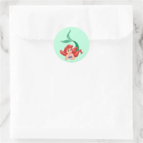 Ariel Laying Down Classic Round Sticker Zazzle