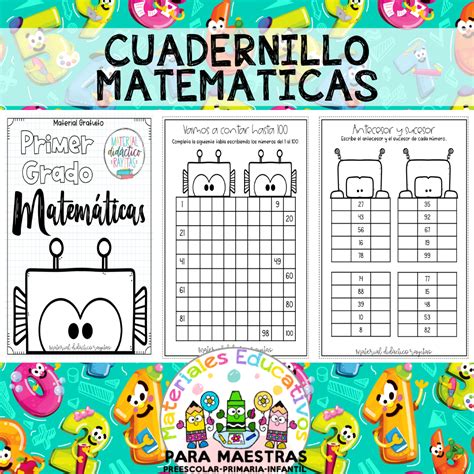 Cuaderno Repaso Matemáticas Materiales Educativos para Maestras