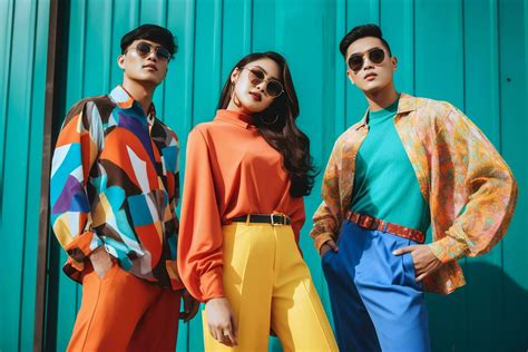 A Group Of Asian Gen Z Models Posing In Modern Bold Modern Style Outfits 28623384 Stock Photo At