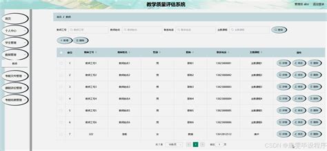 Springboot毕设 教学质量评估系统 程序论文 Csdn博客