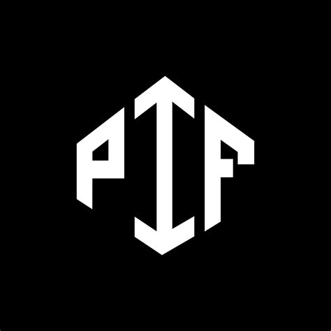 Pif Letter Logo Design With Polygon Shape Pif Polygon And Cube Shape