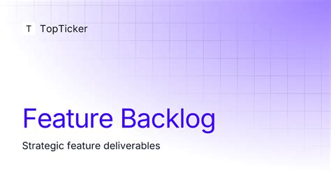 Feature Backlog Topticker