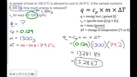 Specific Heat Calculation Examples