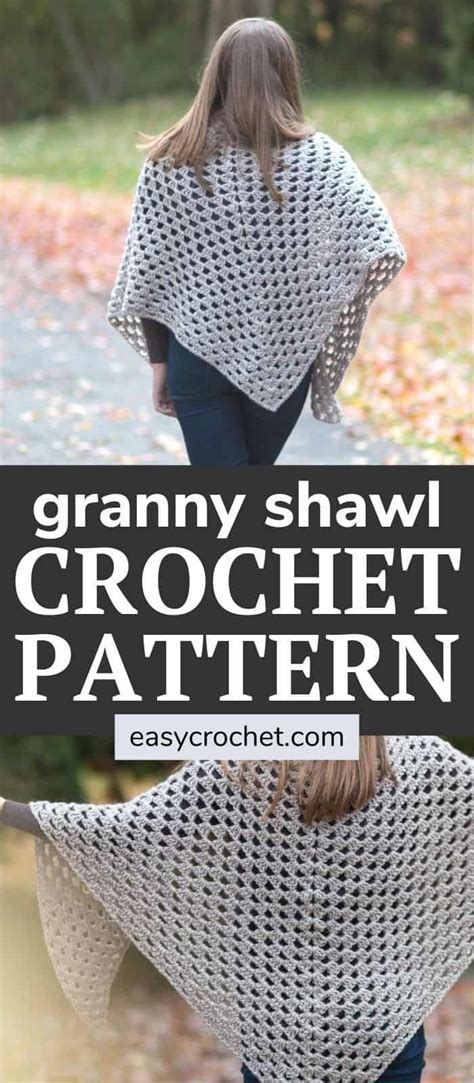 Free Crochet Granny Triangle Shawl Pattern Easy Crochet Patterns Crochet Shawl Easy Shawl