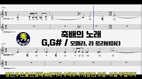 축배의노래 오페라 La Traviata 라 트라비아타 G G C 악보 하모니카 계명 계이름 영상 크로메틱 크로매틱 Youtube