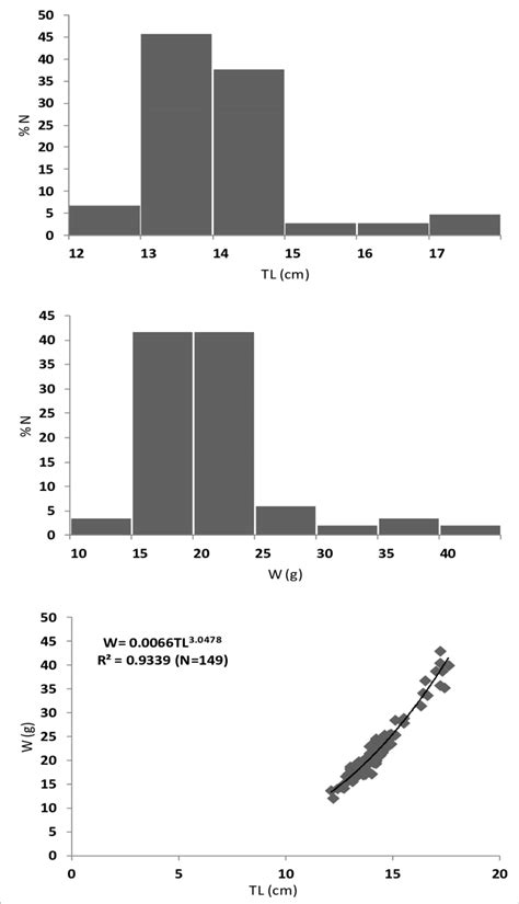 Length And Weight Frequency Distributions And Length Weight