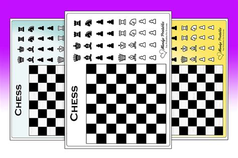 Printable Chess Board Diagram Vector Modern Empty Chess Board