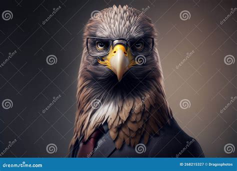 Eagle Business Portrait Dressed As A Manager Or Ceo In A Formal Office