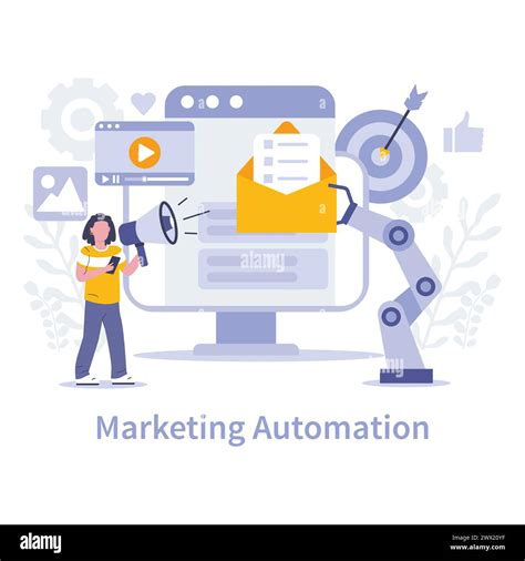 Marketing Automation Concept Streamlined Digital Campaigns With Automated Workflows And