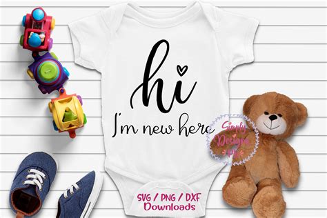 Hi I M New Here Svg Hello World SVG Dxf And Png Instant Etsy