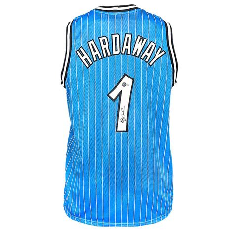 Anfernee Penny Hardaway Signed Orlando Blue Basketball Jersey Beckett