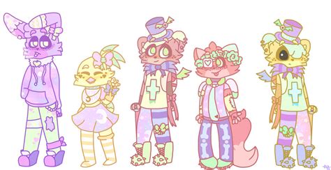Pastel Party Fnaf 1 Crew By Funtimerobotics On Deviantart