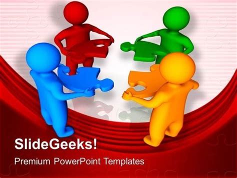 D Men With Jigsaw Puzzle Pieces Business PowerPoint Templates And PowerPoint Themes