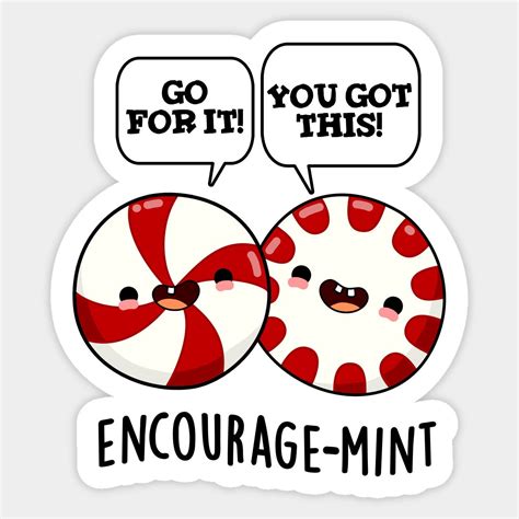 Encourage Mint Cute Candy Pun By Punnybone Candy Puns Funny Candy Puns