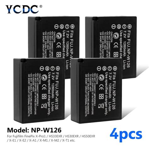 1 2 4pcs 1260mAh 7 2V Rechargeable Digital Batteries X Pro1 Lithium