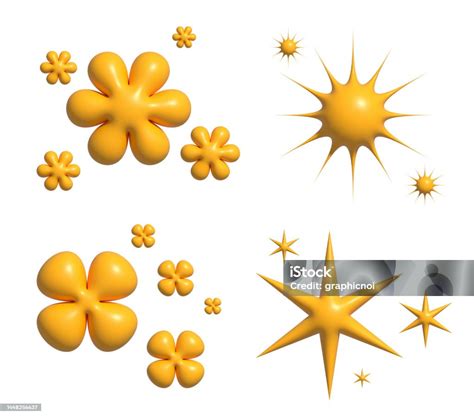 3d 노란색 별은 불꽃 놀이 장식 반짝임 반짝이는 플래시를 반짝입니다 빛나는 조명 효과 별과 버스트 디자인 작업을 위한 클리핑