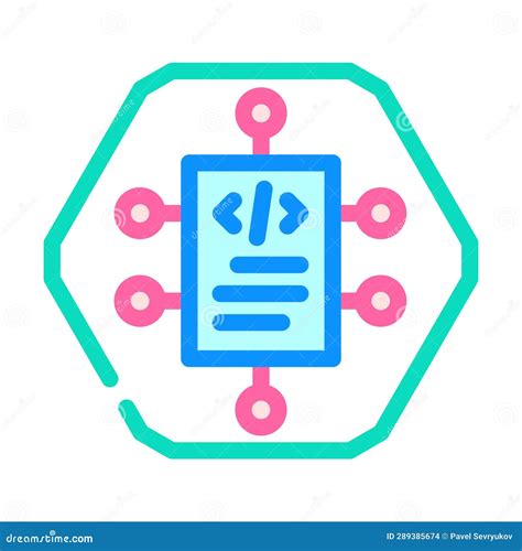 Source Code Management Color Icon Vector Illustration Stock Vector Illustration Of Code Work