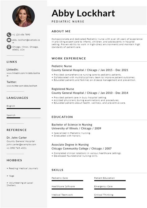 Pediatric Nurse Resume A Step By Step Guide To Make The Perfect Resume