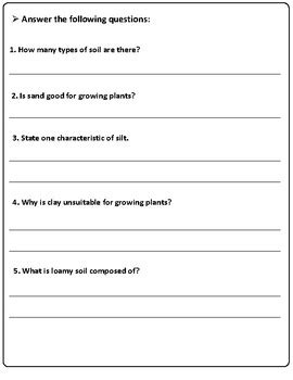 Types Of Soil NO PREP Review Worksheets By The Worksheets Hub