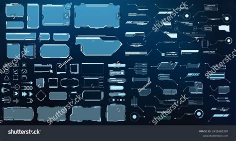 Comprehensive Set Futuristic Hud Heads Up Display Stock Vector Royalty Free 2415561207