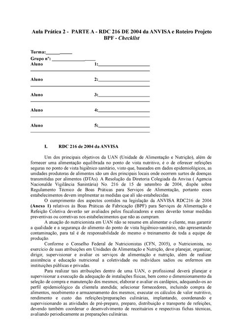 Aula Pr Ãtica 2 Parte 1 RDC216 e roteiro BPF e Parte 2 Design