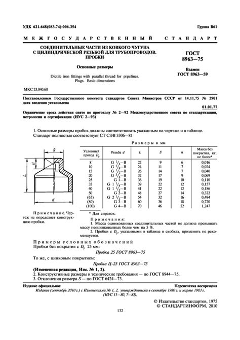ГОСТ 8963-75: Соединительные части из ковкого чугуна с цилиндрической ...