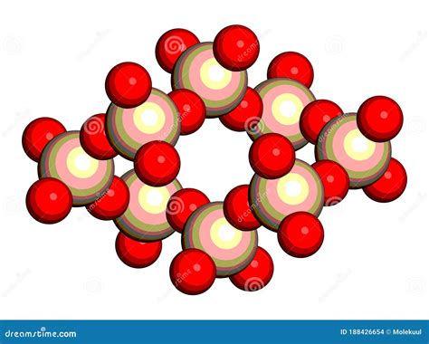 Quartz Molecular Structure Isolated On White Background Royalty Free