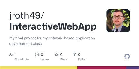 Github Jroth Interactivewebapp My Final Project For My Network Based Application