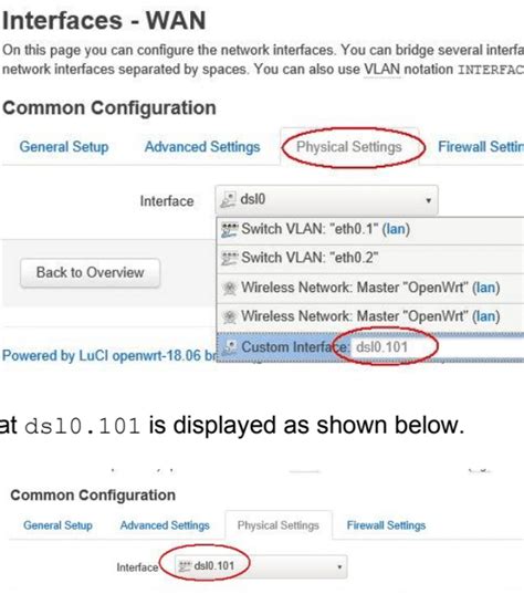 Solved Setting Up OpenWrt For DSL Provider O Network And Wireless Configuration