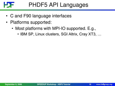 Ppt Parallel Hdf5 Tutorial Powerpoint Presentation Free Download