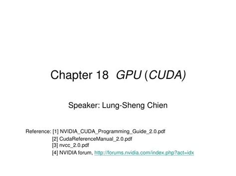 PPT Chapter 18 GPU CUDA PowerPoint Presentation Free Download ID 4475771