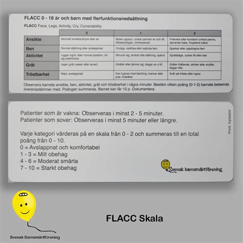 Flacc Skala Svensk Barnsmärtförening