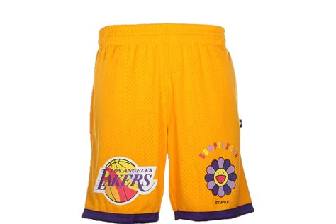 Takashi Murakami Complexcon X La Lakers Mandn Basketball Shorts Yellow