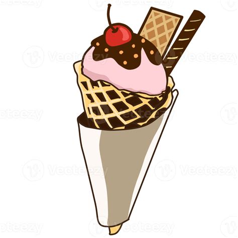 Waffle Ice Cream Cone 15327819 Png